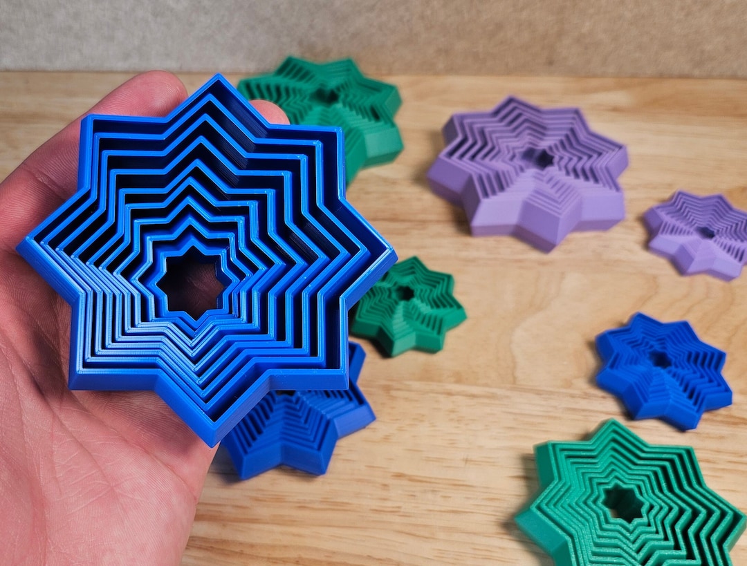 Fractal Fidget Star Fidget Toy, Stim Toy, Desk Toy, ADHD Anxiety Relief ...