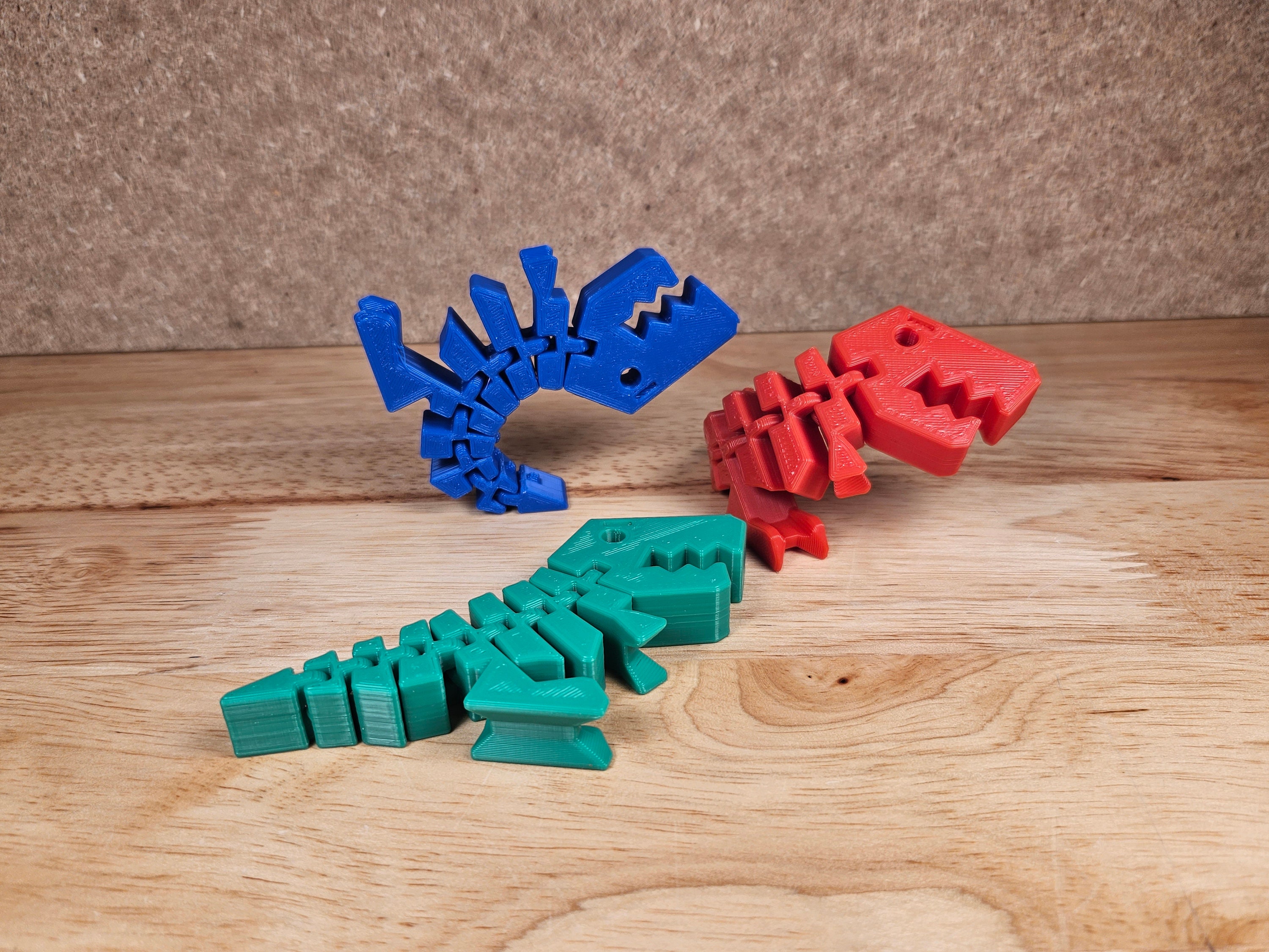 Flexi Rex Flexible Fidget 3D Printed Fidget Toy / Dinosaur Fidget Toy ...