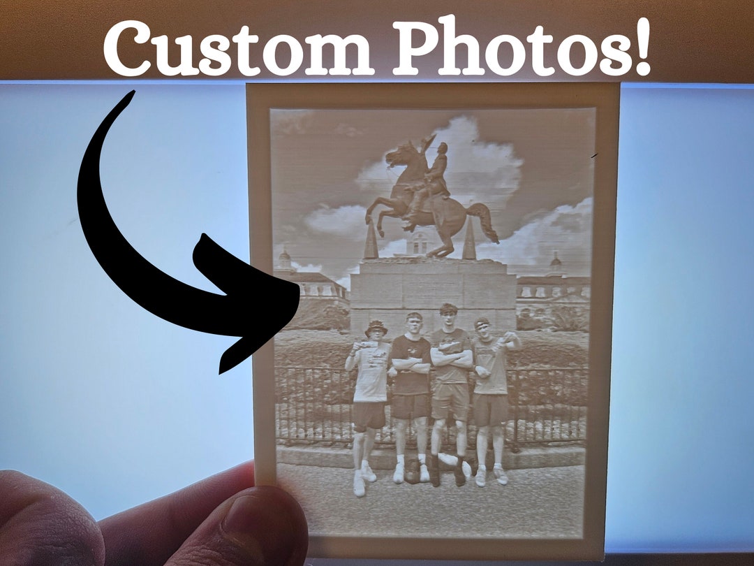 3D Printed Custom Lithophane Photo Gift Keepsake Photo Night Light ...