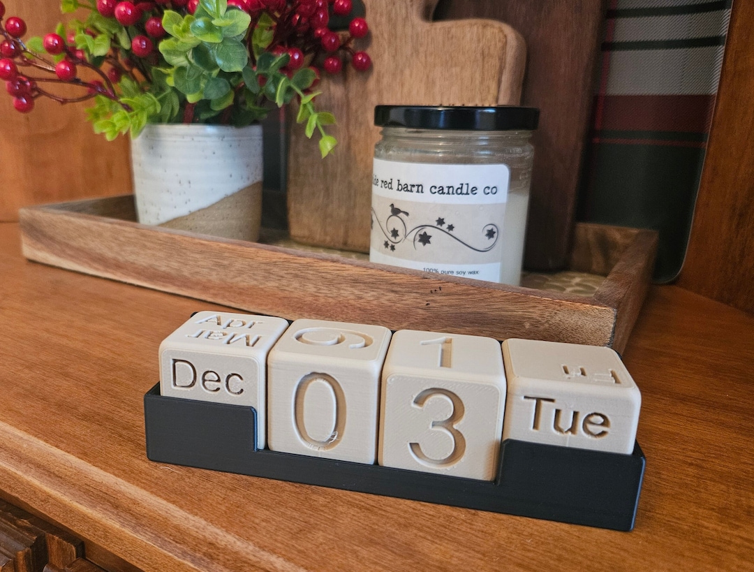 Block Desk Calendar Home Decor Perpetual Calendar Cubes - Etsy