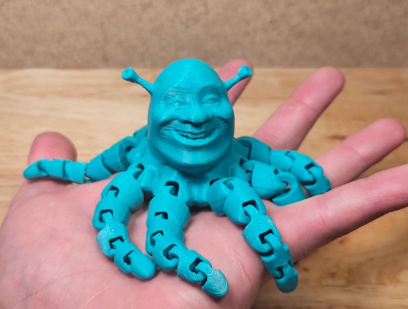Articulating 3D Printed Shrektopus Gag Gift for Kids Joke Gift Shrek ...