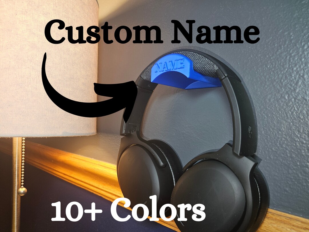 Personalized Headphone Wall Holder Unique Headset Hanger Mounted ...