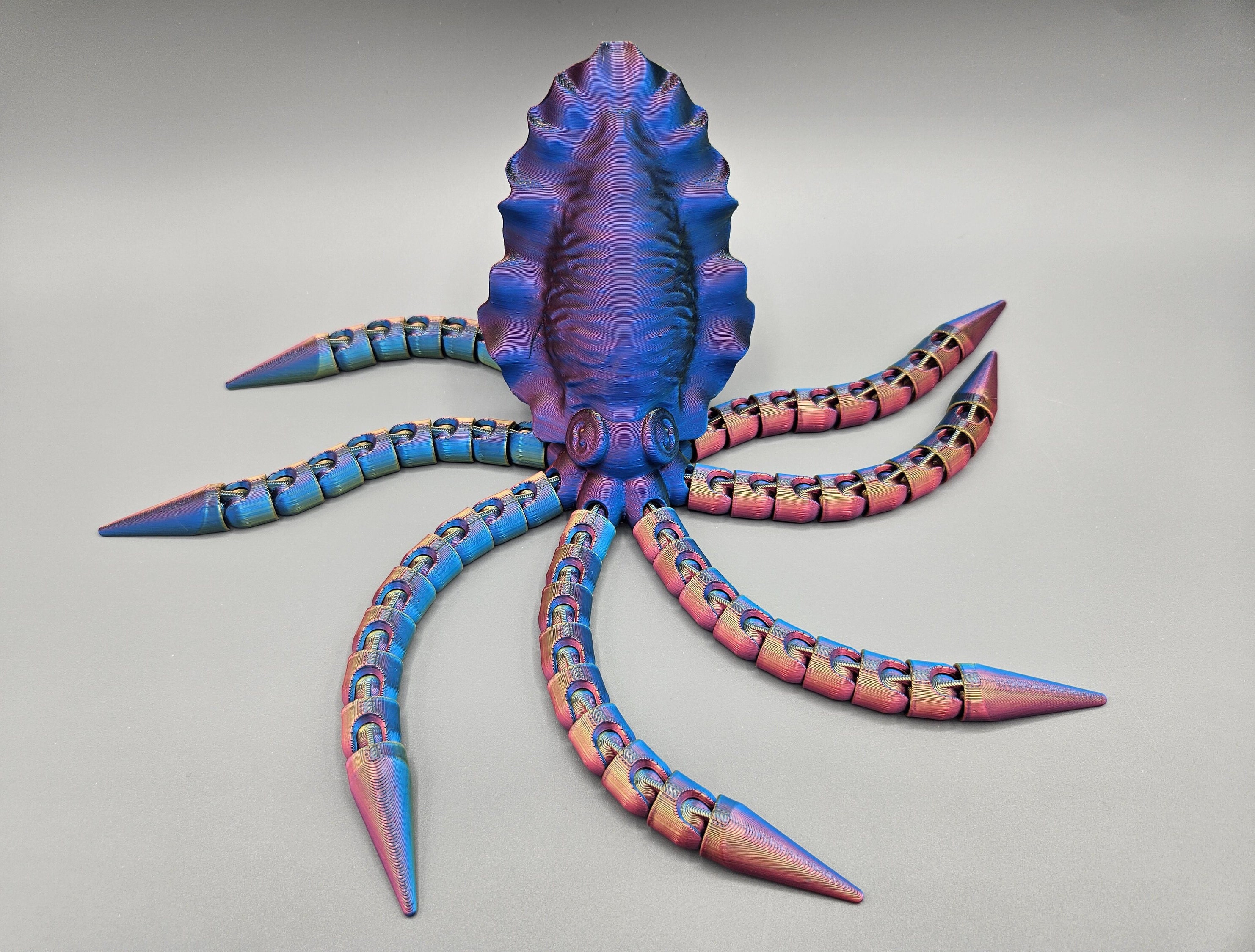 Articulated Lifelike Squid Fidget Toy 3D Printed Squid Toy / 10+ Colors ...