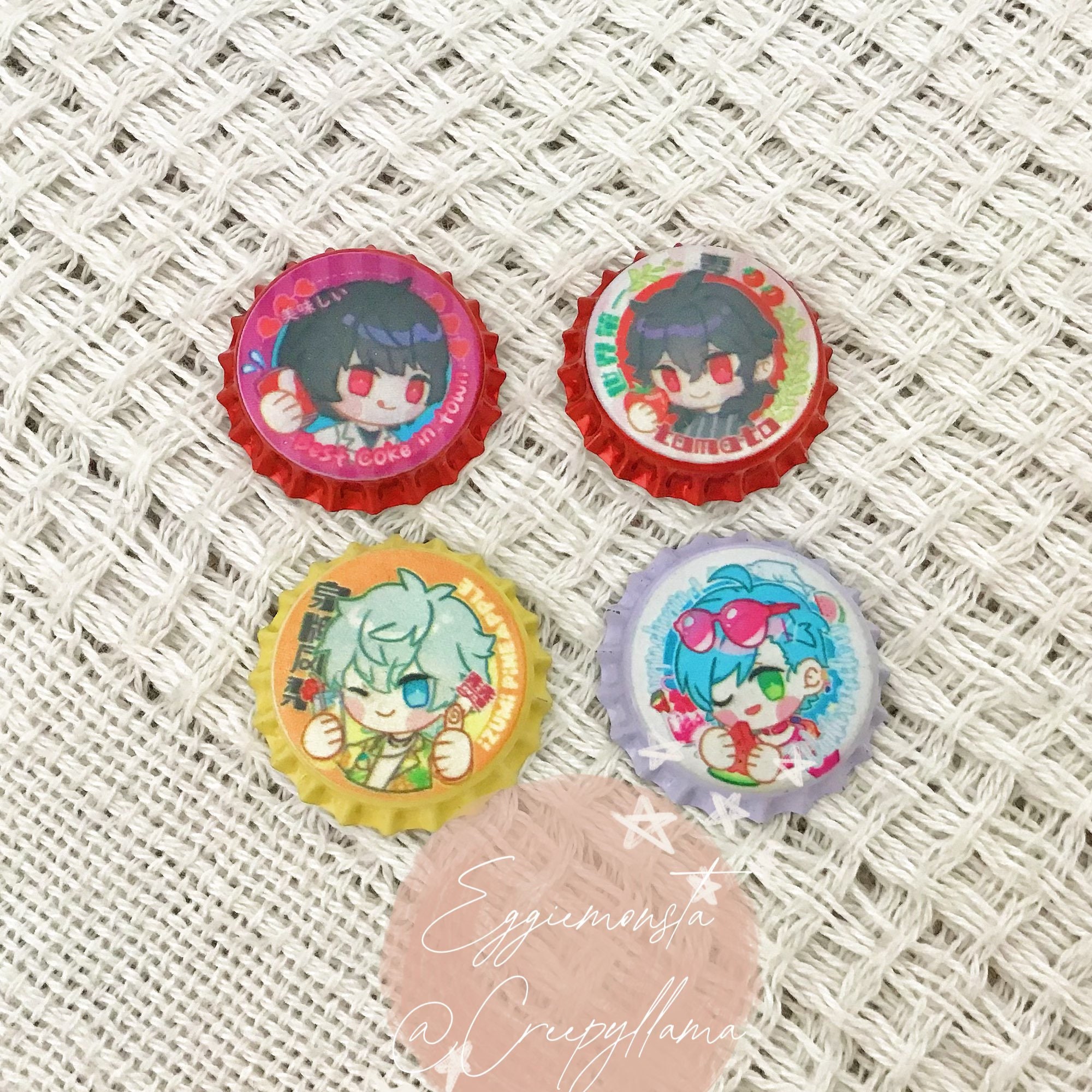Enstar Mini Bottle Cap Badges Rei Sakuma Ritsu Sakume Izumi Sena ...