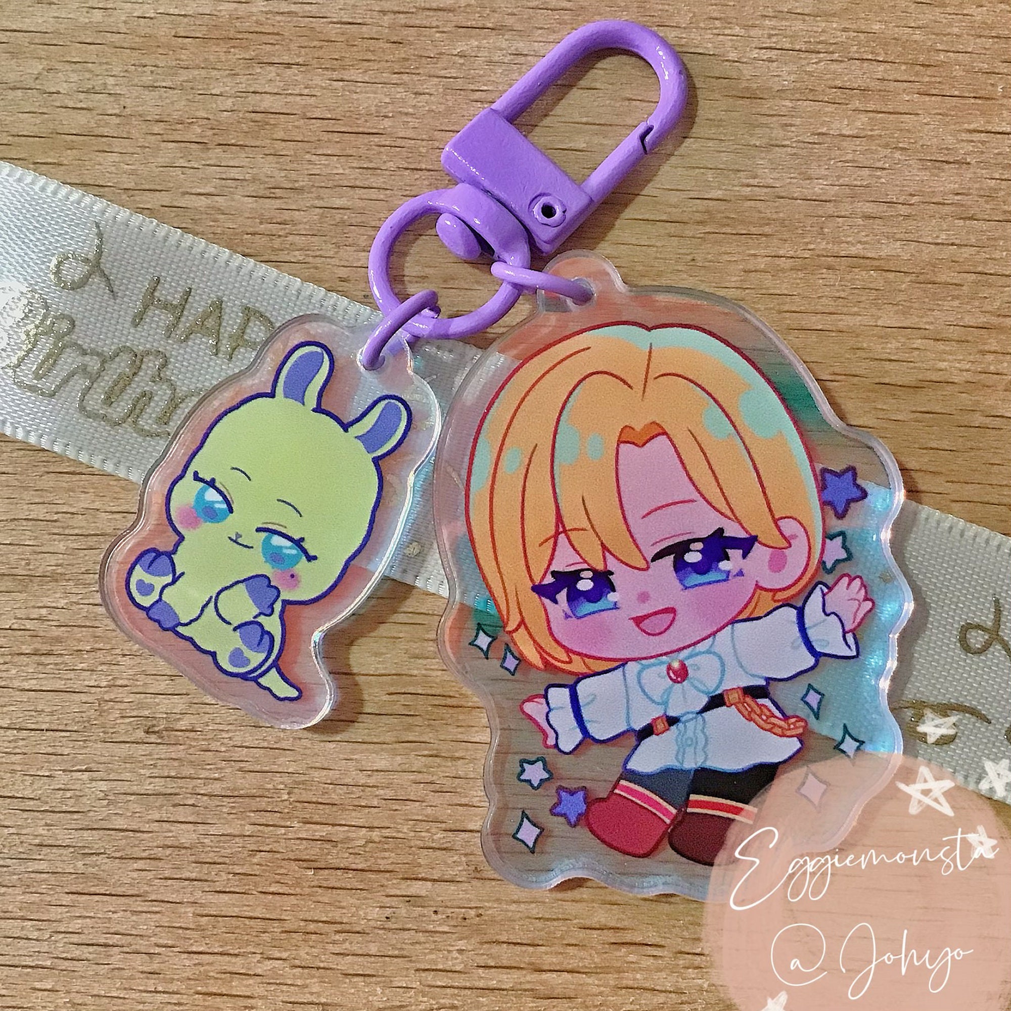 PLAVE Iridescent Keychain Pixel World by Johyo - Etsy