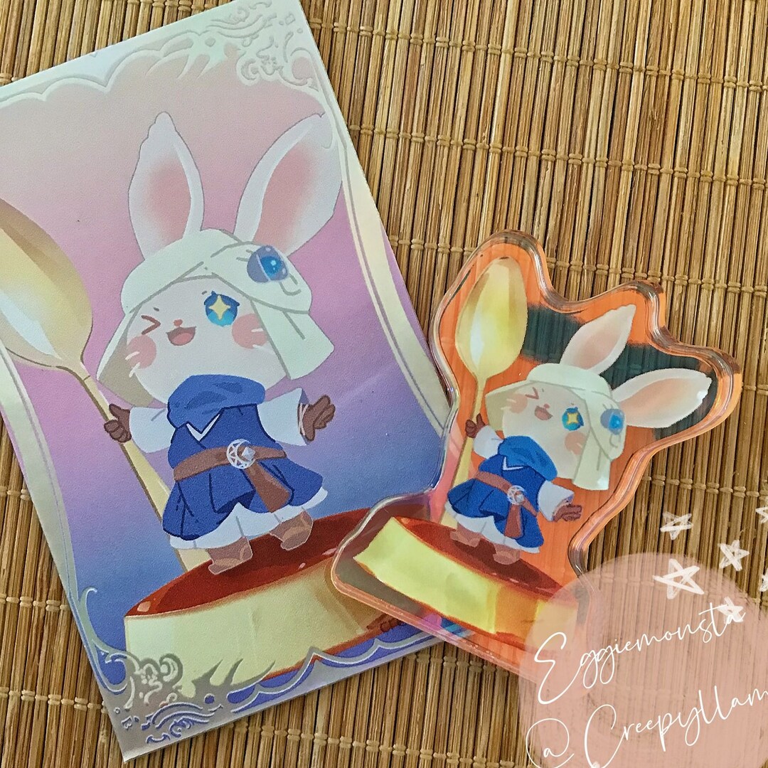 FF14 Loporrit Puddingway Meal Pal Thick Acrylic Mini Standee - Etsy