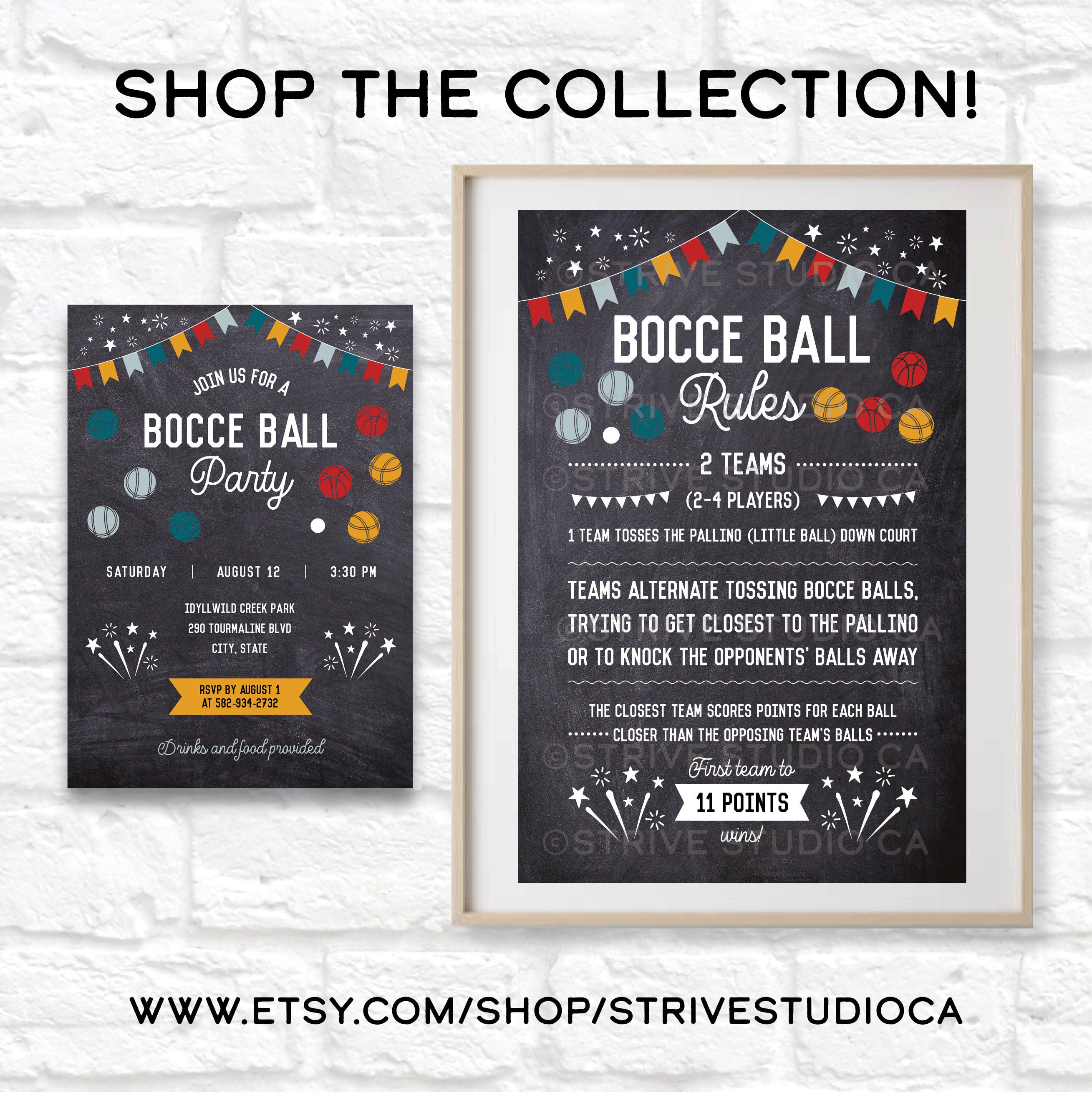 Bocce Ball Rules Sign Bocce Ball Poster Juegos de patio - Etsy México