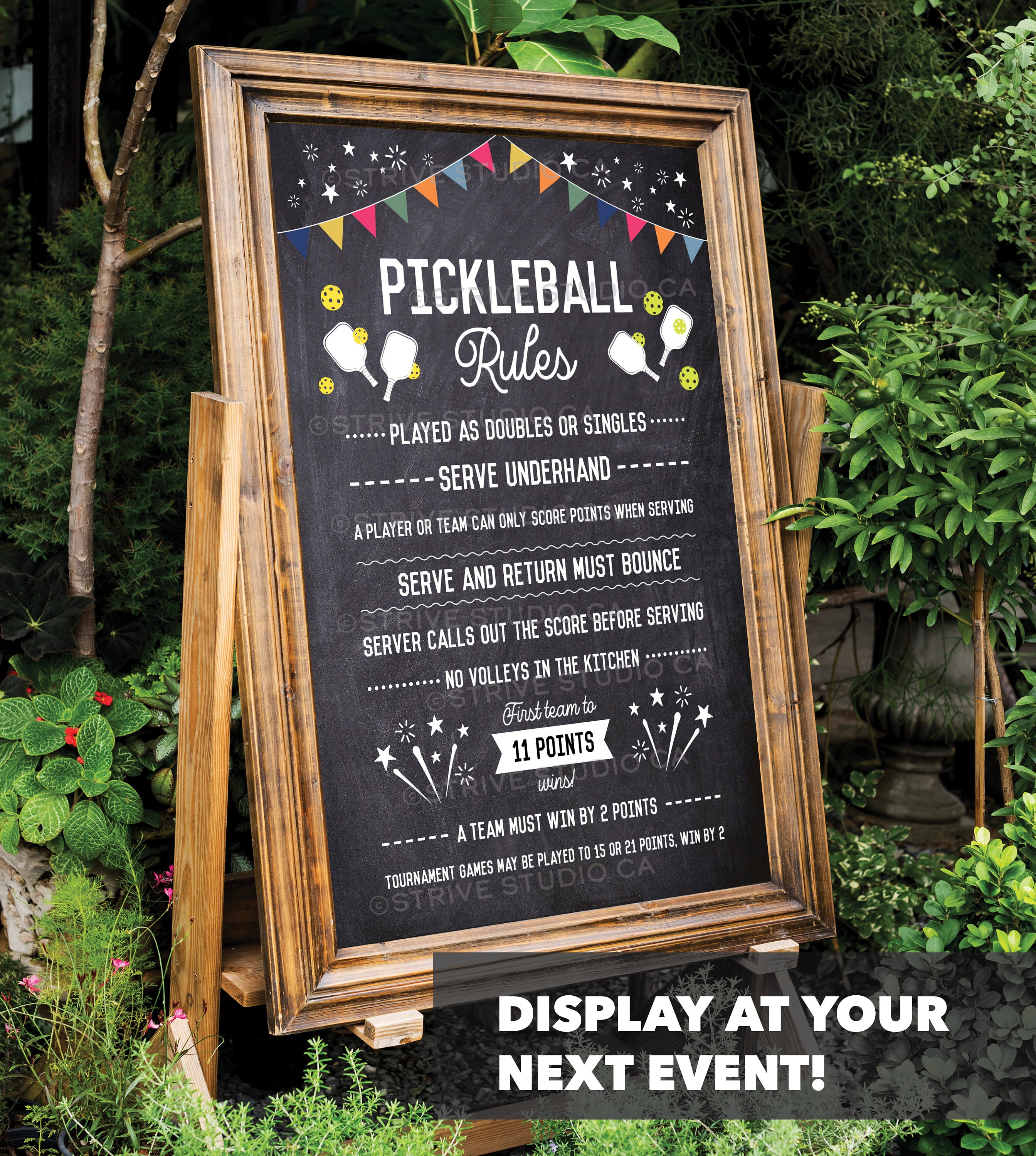 Pickleball Rules Sign: Court Decor Art (printable INSTANT DOWNLOAD) - Etsy