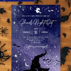 Ghouls Night Out Night Sky Invitation, Girls Night Out Invite ...