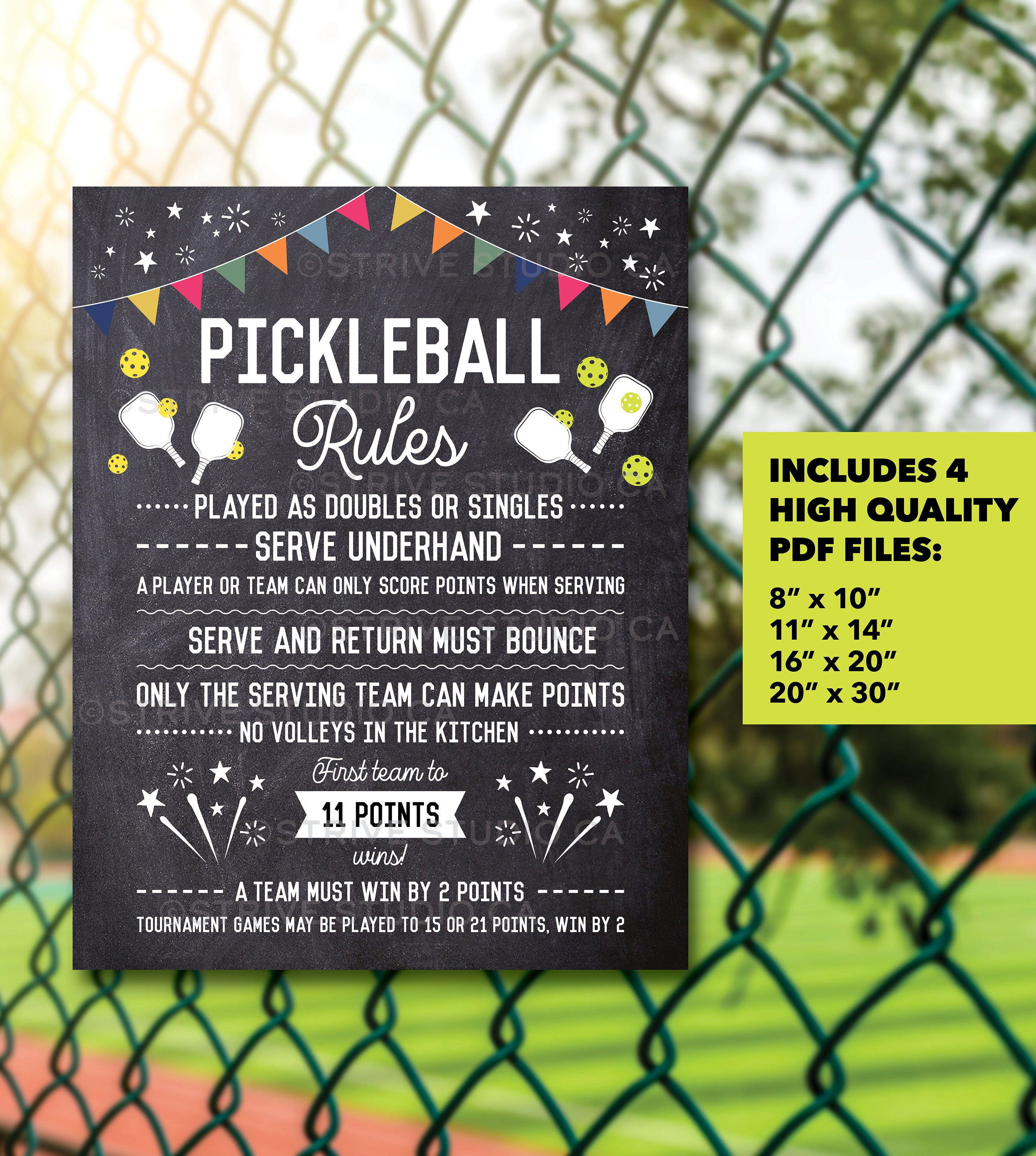 Pickleball Rules Sign Pickleball Court Rules Sign Pickleball - Etsy ...