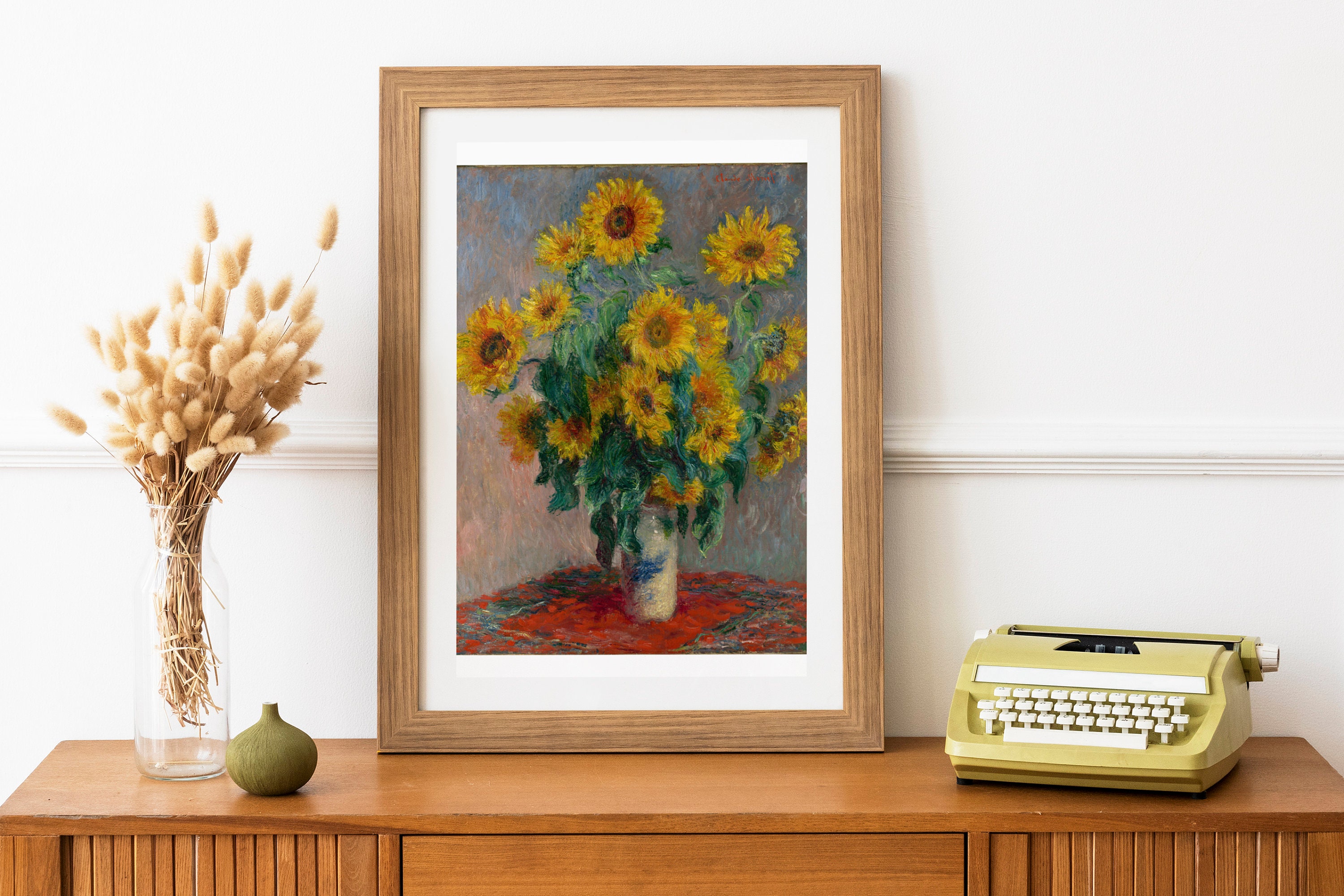 Claude Monet Bouquet of Sunflowers~warm Toned Floral Printable Wall Art ...