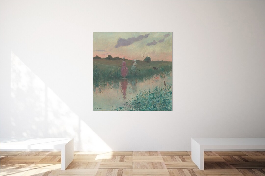 Antique Pastoral Landscapeprintable Wall Artsoft Pastel Bohemian ...