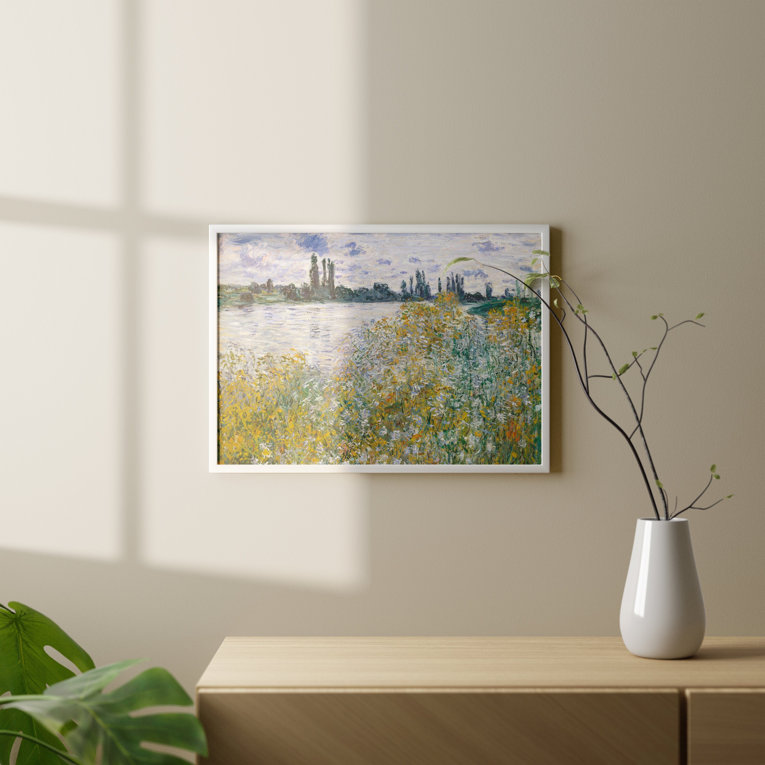 Claude Monet Vintage Art Print Waterscape in Muted Blues and - Etsy