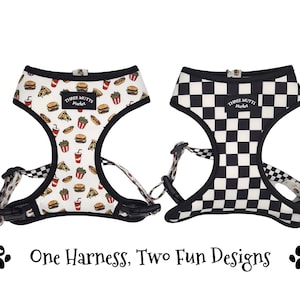 Three Mutts Market Hungry Mutt Reversible Dog Harness & Leash Set | Free Shipping - Etsy