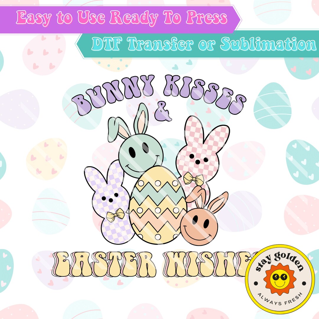 Easter DTF Sublimation Retro Easter Tshirt Transfer Ready to Press ...