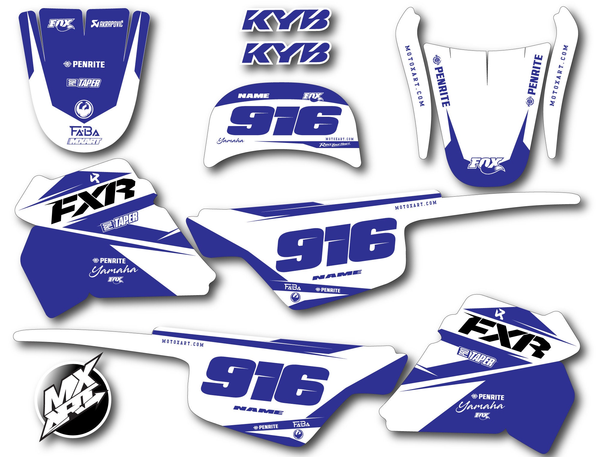 Yamaha PW50 Sticker Kit All Years Burn Blue Style Pee Wee 50 - Etsy