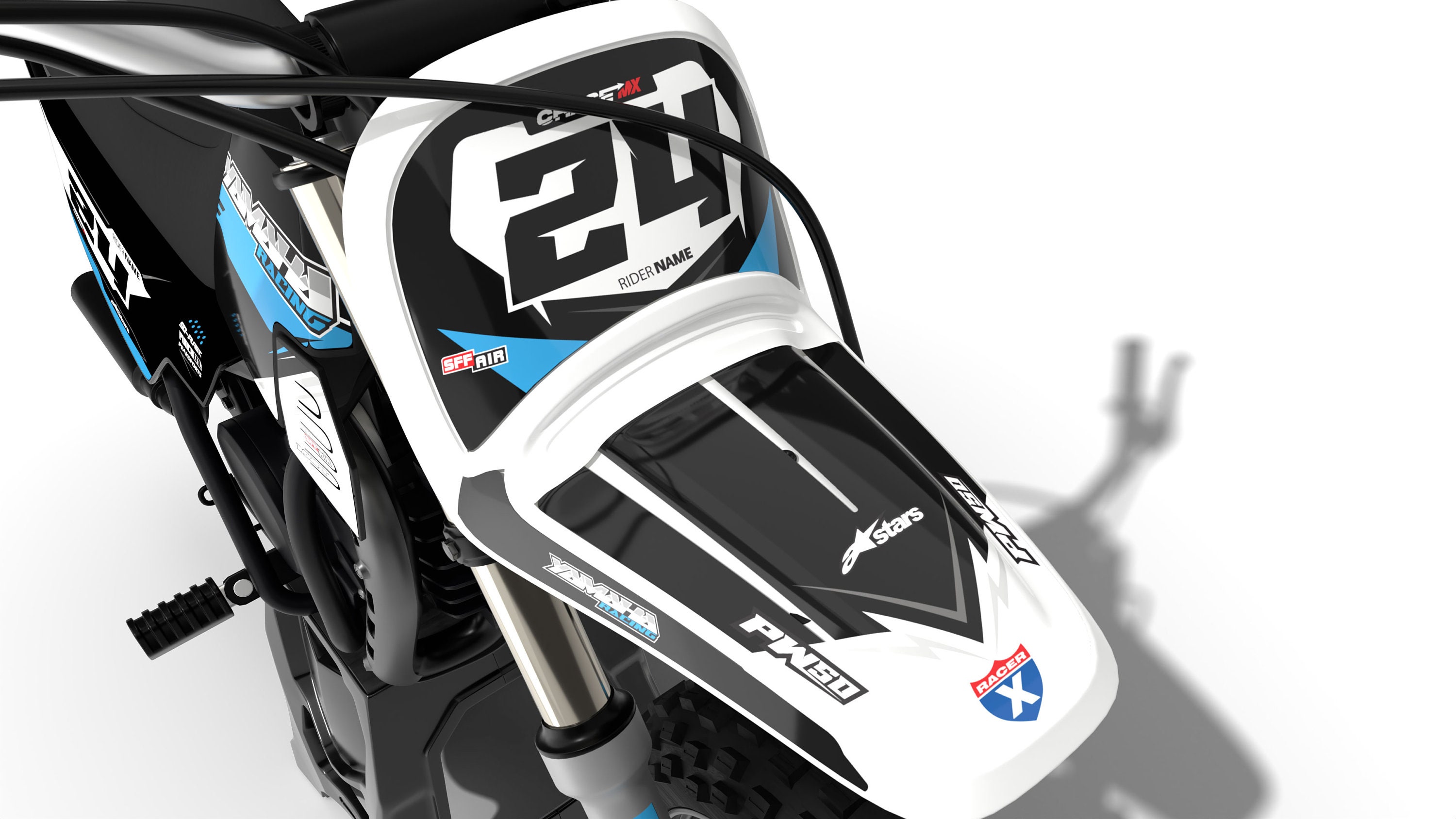 Yamaha PW50 Sticker Kit All Years Chase Style Pee Wee 50 PW 50 Graphics ...