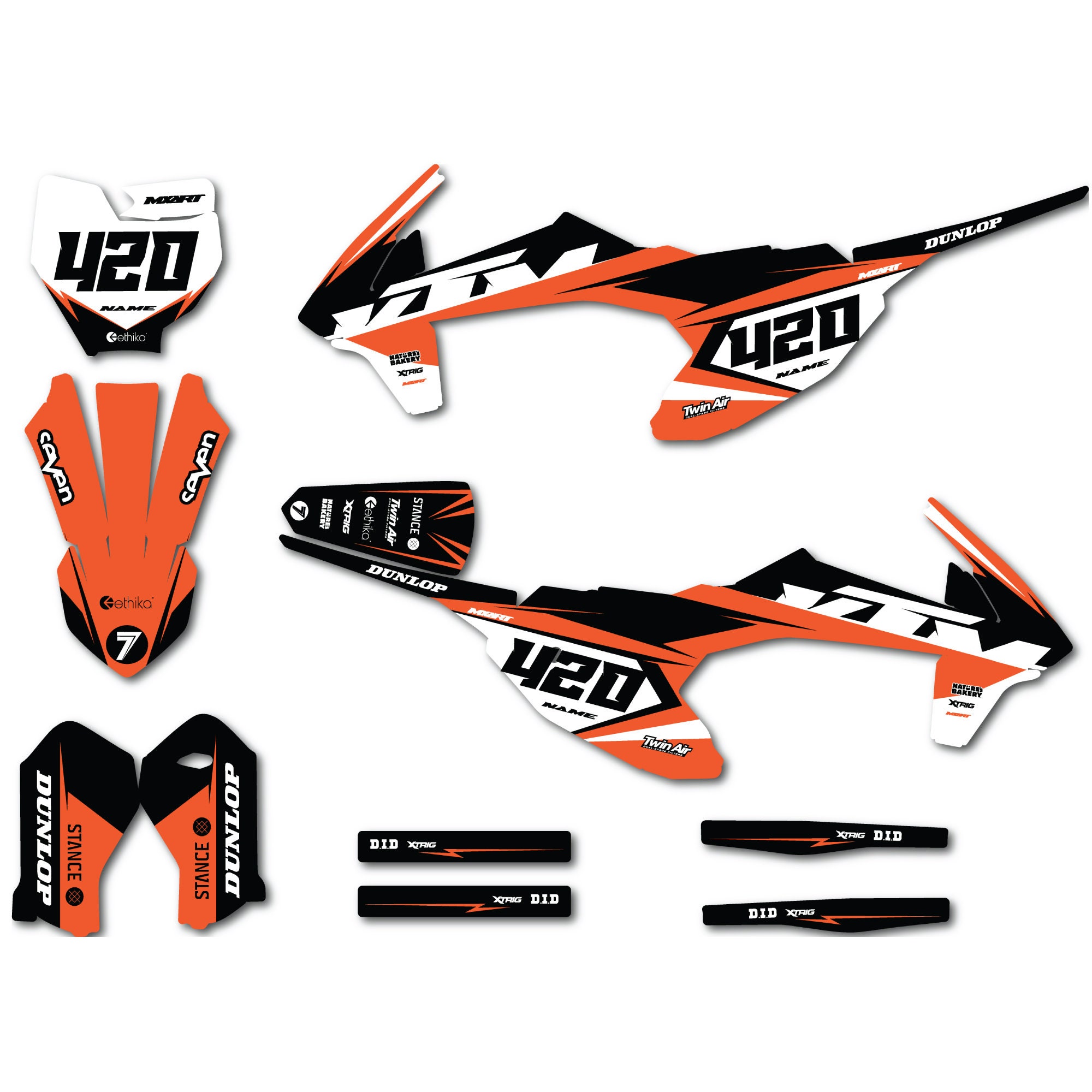 Sticker Kit for KTM 50 2016 - 2023 Hook Style KTM 50 SX Graphics ...