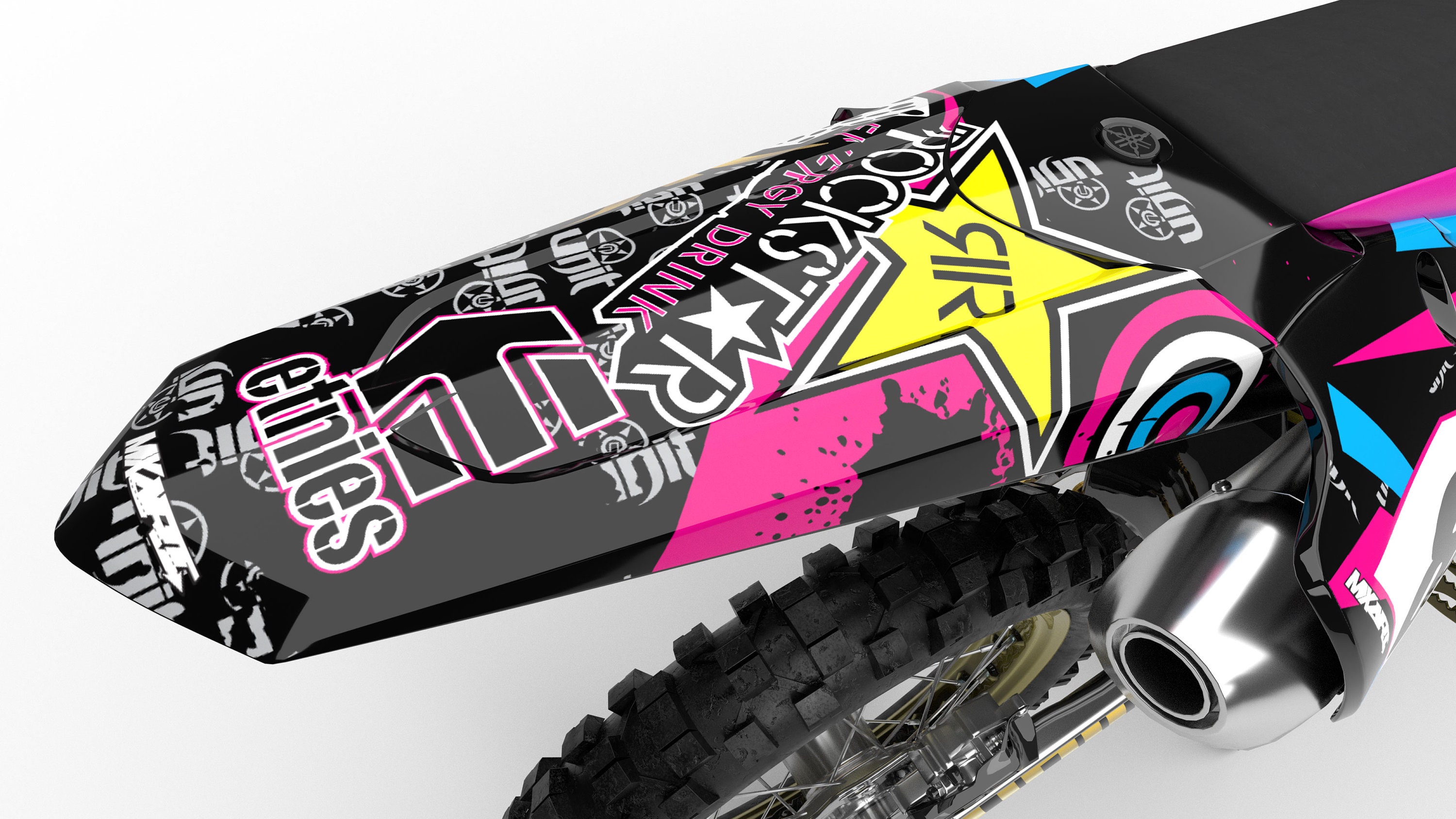 Yamaha YZ80 1993 2001 Sticker Kit All Years Rush Style YZ 80 Graphics ...