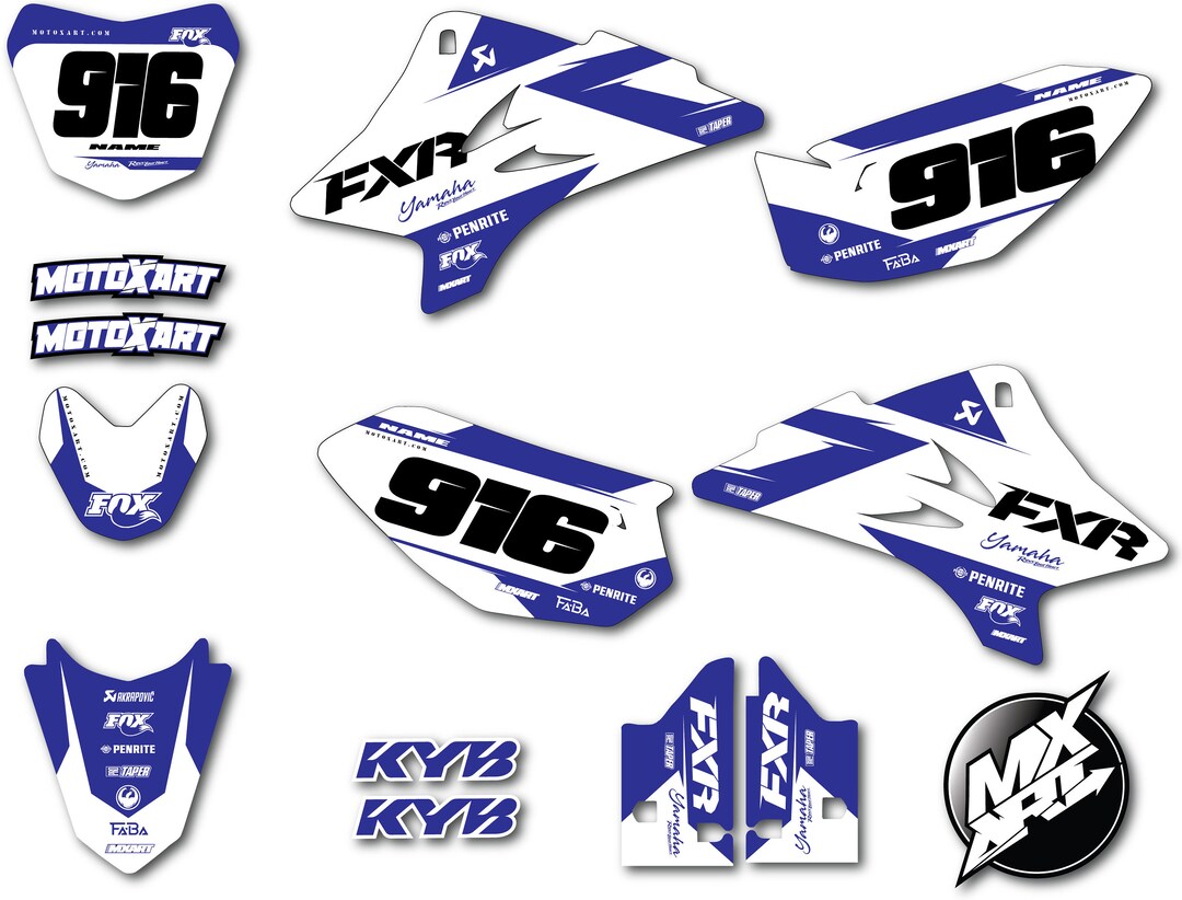 Yamaha TTR 50 Sticker Kit All Years Burn Blue Style TTR50 Graphics ...