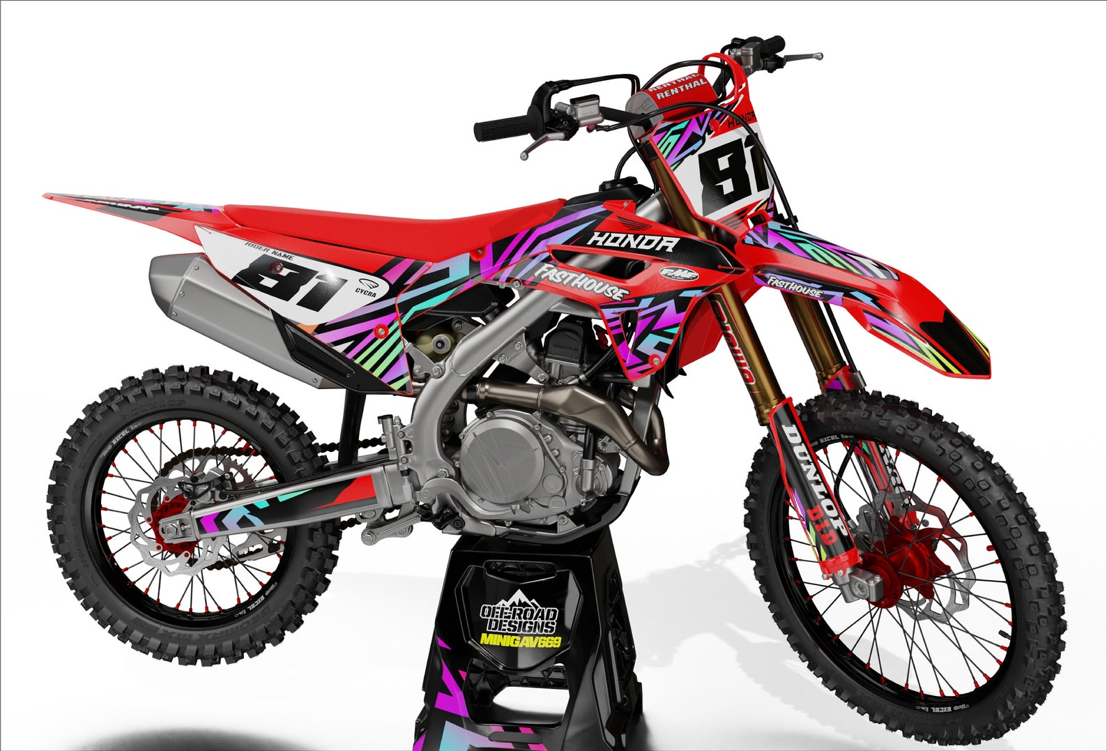 CRF 110 Custom Sticker Kit 2019 - 2024 Clover Style Graphics / Decals ...