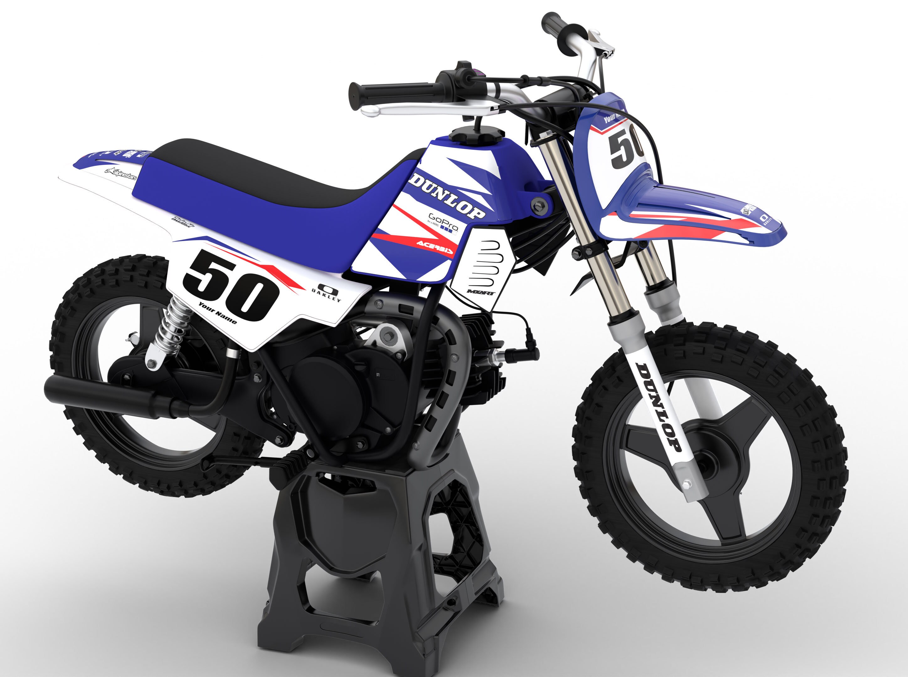 Yamaha PW50 Sticker Kit All Years Force Style Pee Wee 50 PW 50 Graphics ...