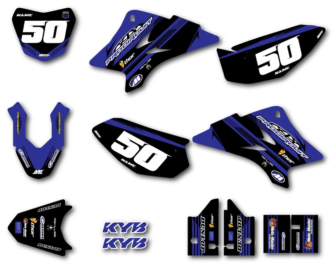 Yamaha TTR 50 Sticker Kit All Years Match Blue Style TTR50 Graphics ...