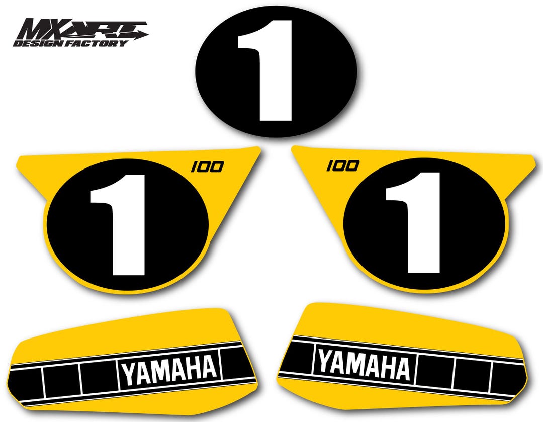 Yamaha YZ 100 Decal Set: 1978-1981 Radiator & Number Plate Stickers - Etsy