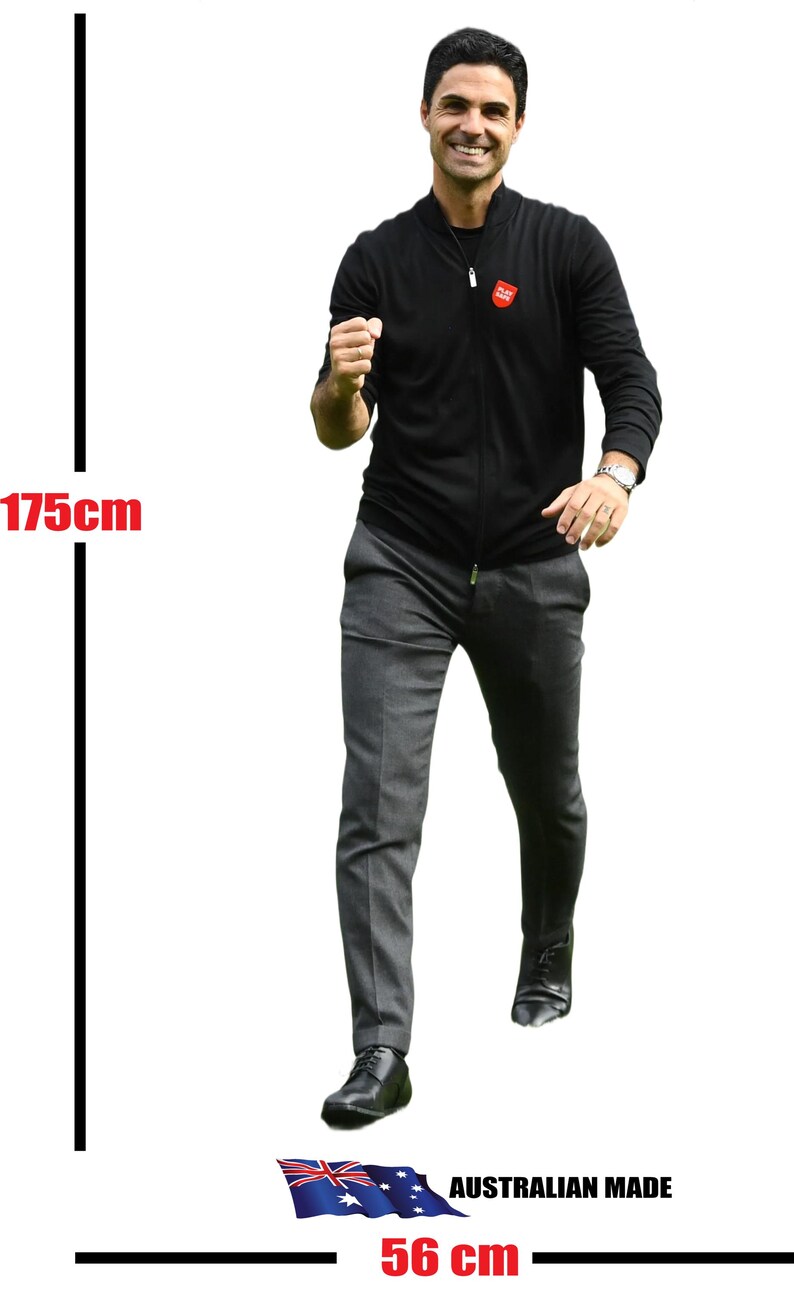 Mikel Arteta Life-size Cut Out 175cm X 56cm Corflute Foldable Self ...