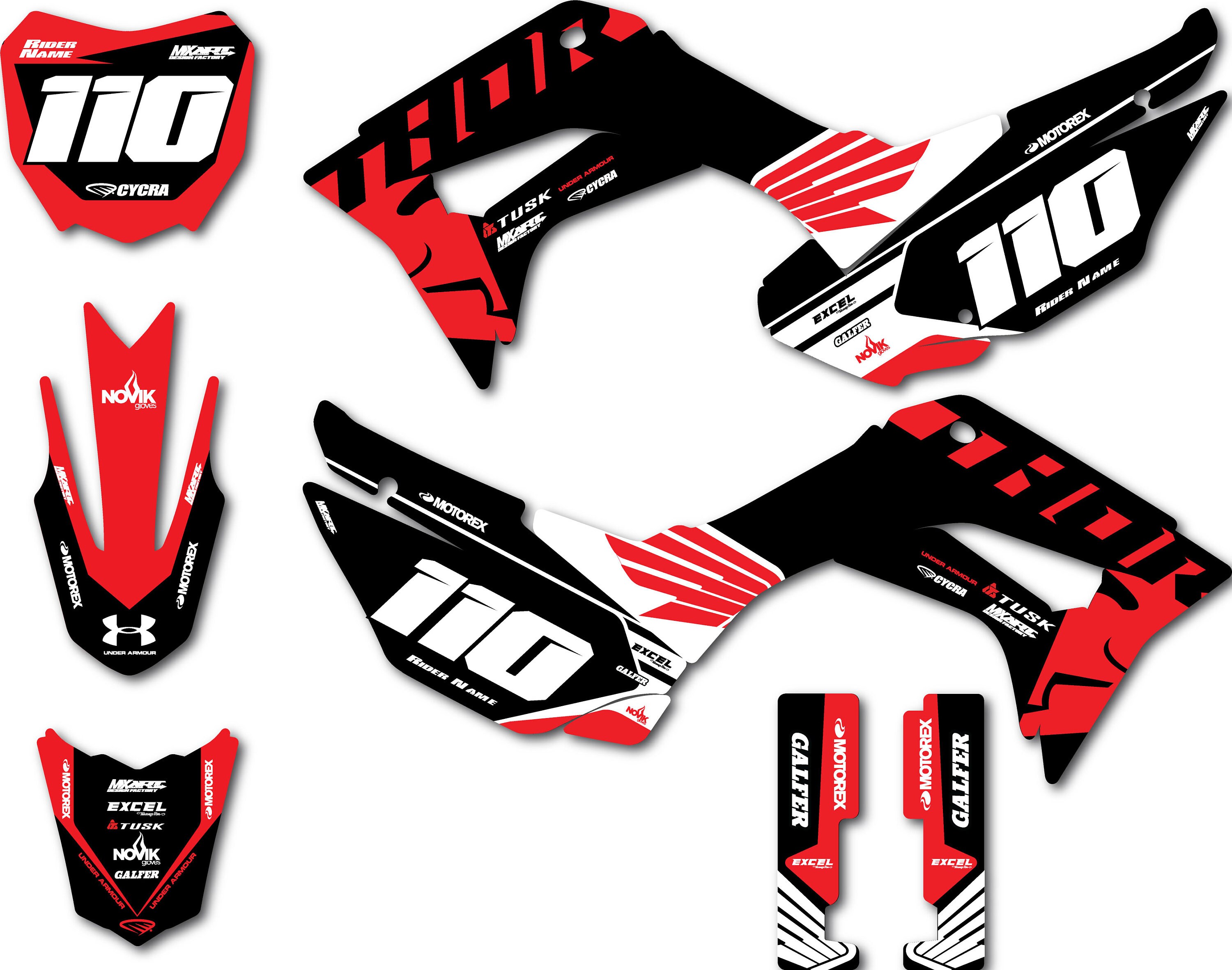 Honda CRF 110 Graphics Kit: Complex Style Decals (2019-2024) - Etsy