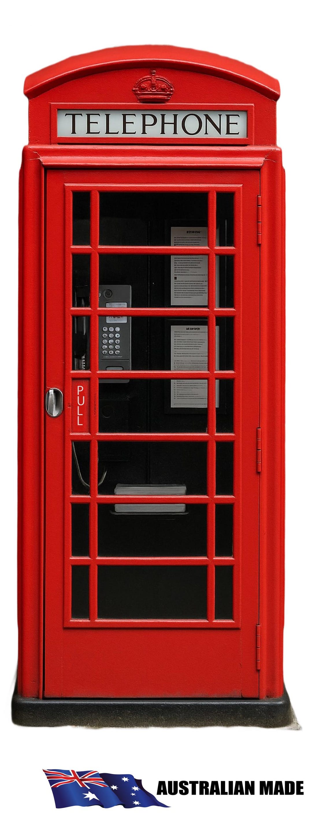 Red British Phone Box (K6 Model) Cut Out 210cm X 83cm Corflute Foldable ...