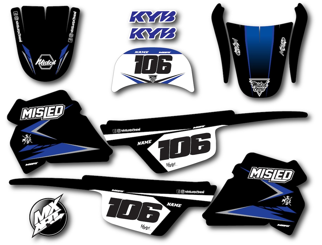 Yamaha PW50 Sticker Kit All Years Club Style Pee Wee 50 PW 50 Graphics ...