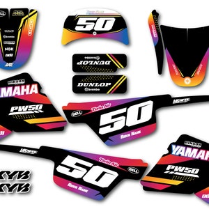 Yamaha PW50 Sticker Kit All Years Inject Style Pee Wee 50 PW 50 ...