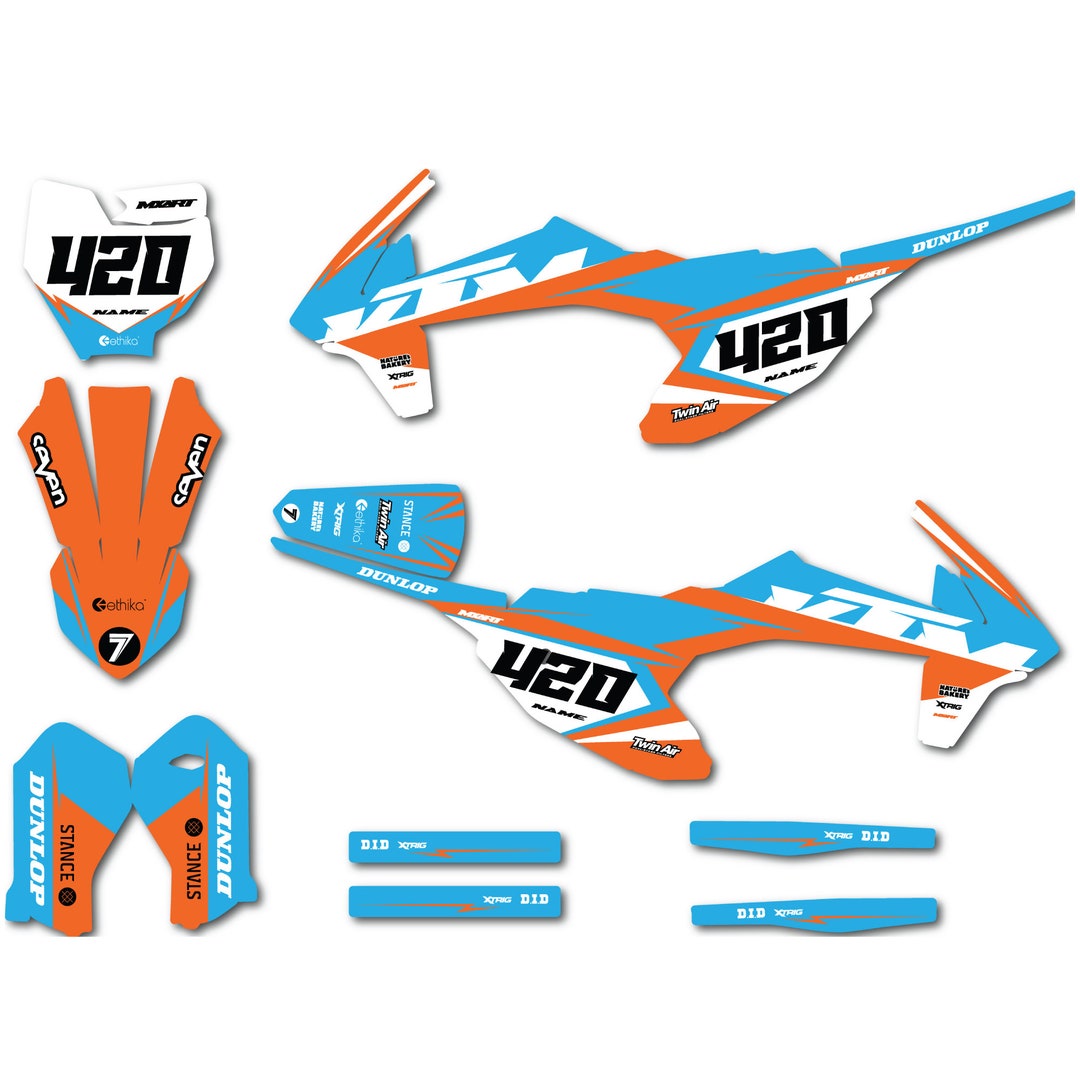 Sticker Kit for KTM 50 2016 - 2023 Hook Cyan Style KTM 50 SX Graphics ...
