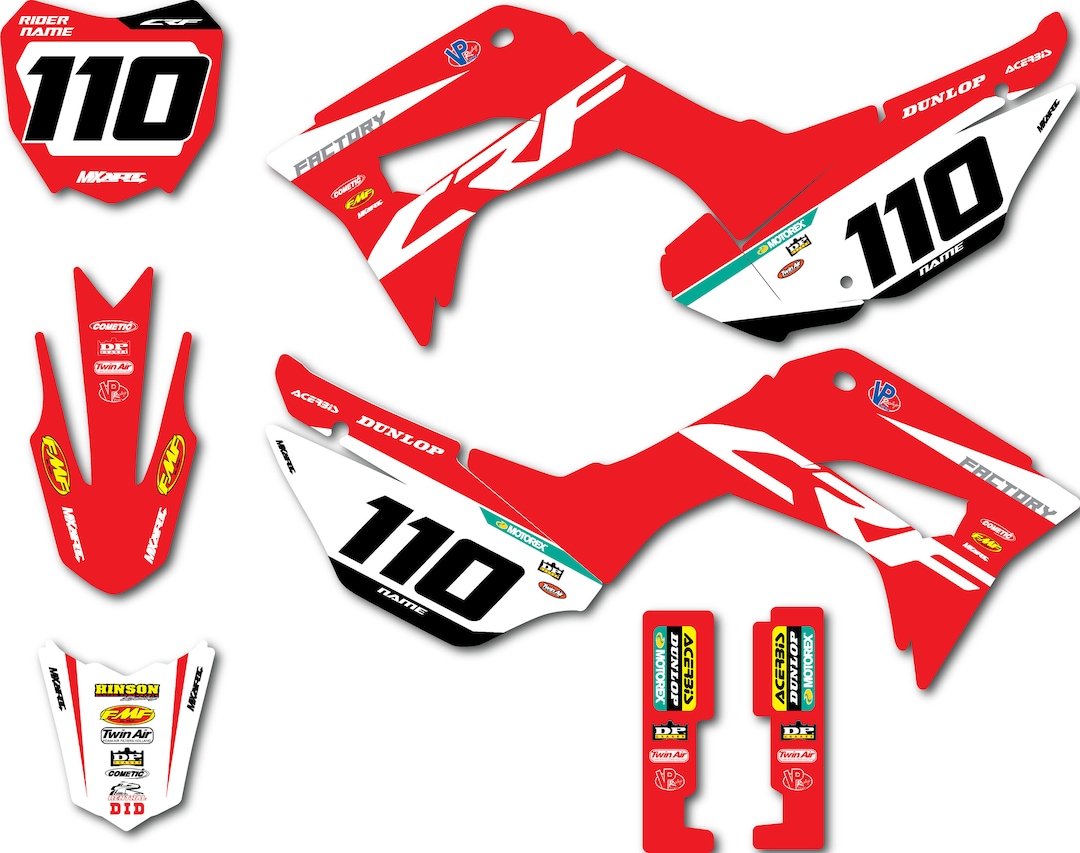 Honda CRF 110 Sticker Kit 2019 2020 2021 2022 2023 Graphics / Decals ...