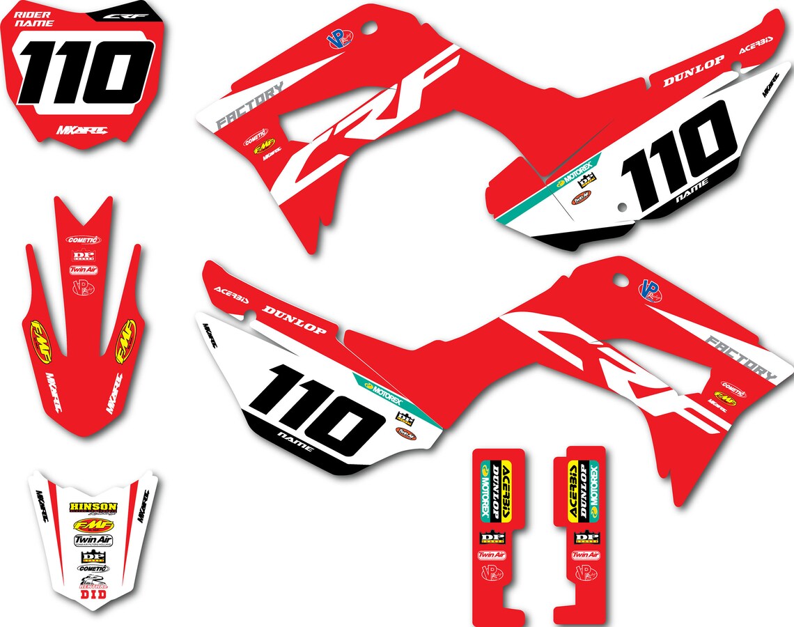 Honda CRF 110 Sticker Kit 2019 2020 2021 2022 2023 Graphics / Decals ...