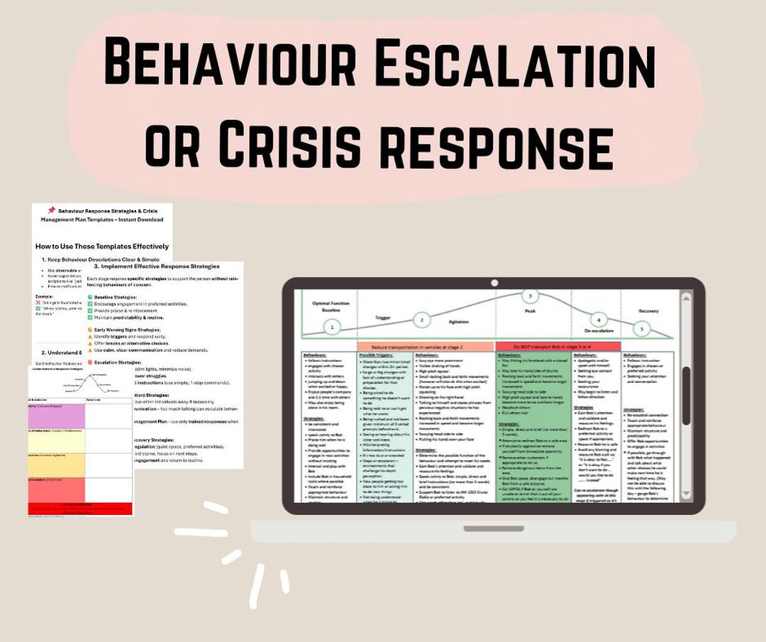 Behaviour Response Strategies & Crisis Management Plan Templates ...