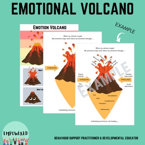 Emotional Volcano, Emotional Regulation Worksheet, Behaviour ...
