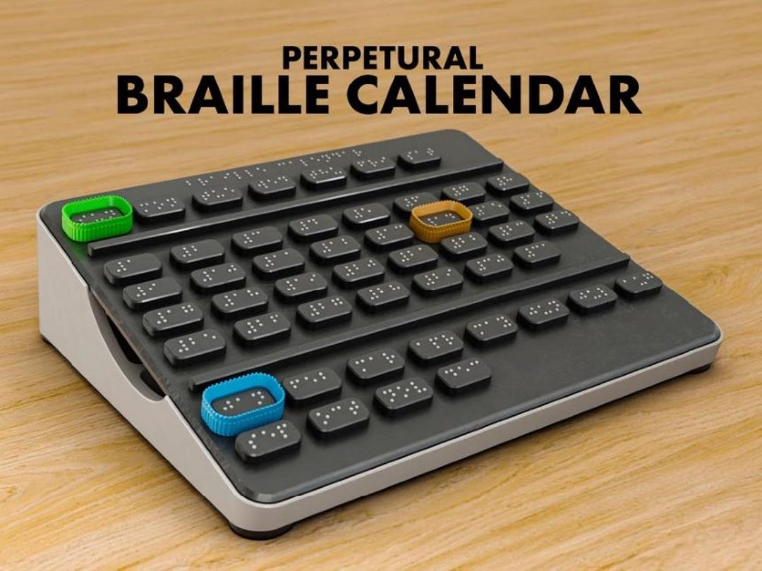 Perpetual Tactile Braille Calendar - Etsy