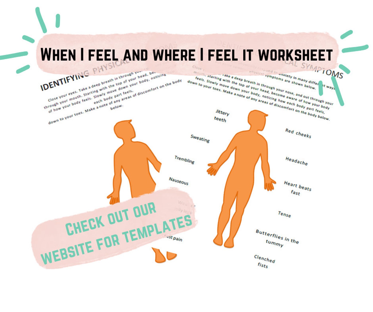 When I Feel and Where I Feel It Worksheet. Feeling Trauma in the Body ...