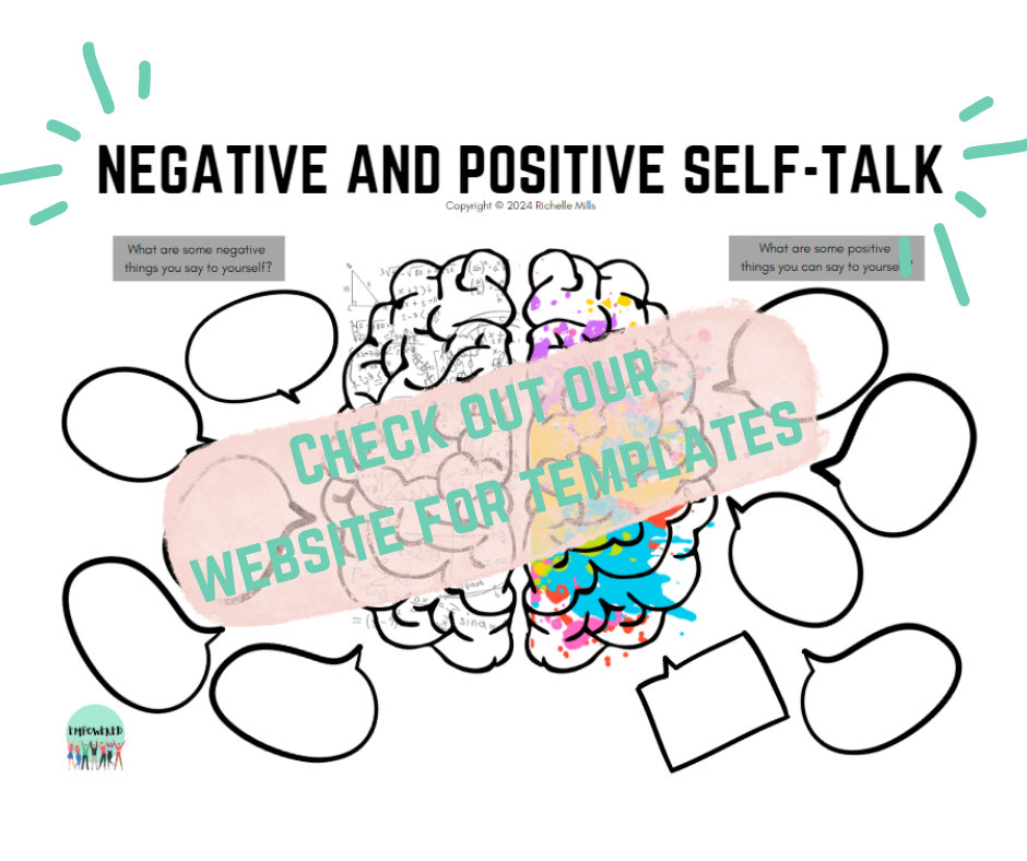 Positive & Negative Self-talk Worksheet | Trauma Resource, Mental ...