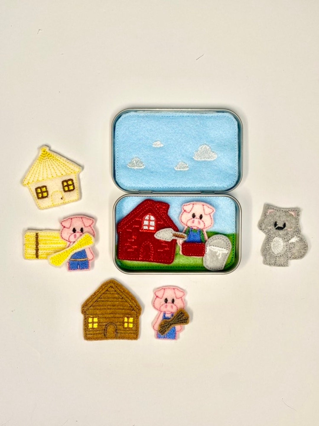 The Three Little Pigs Pocket Playset - Etsy