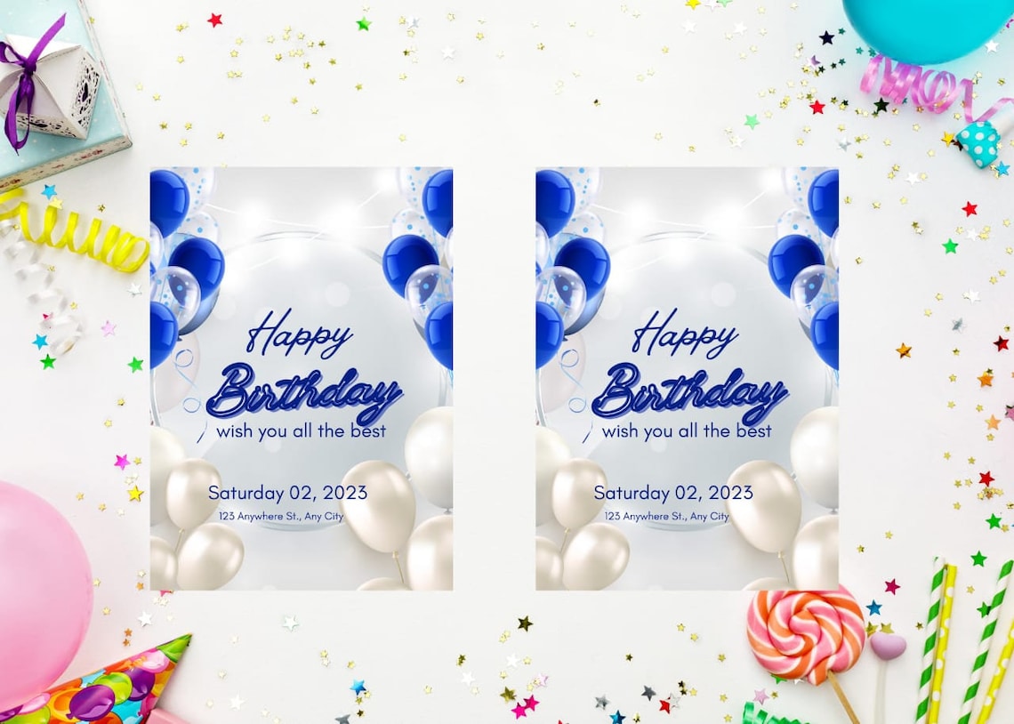 Editable Birthday Template Printable Birthday Invitation - Etsy