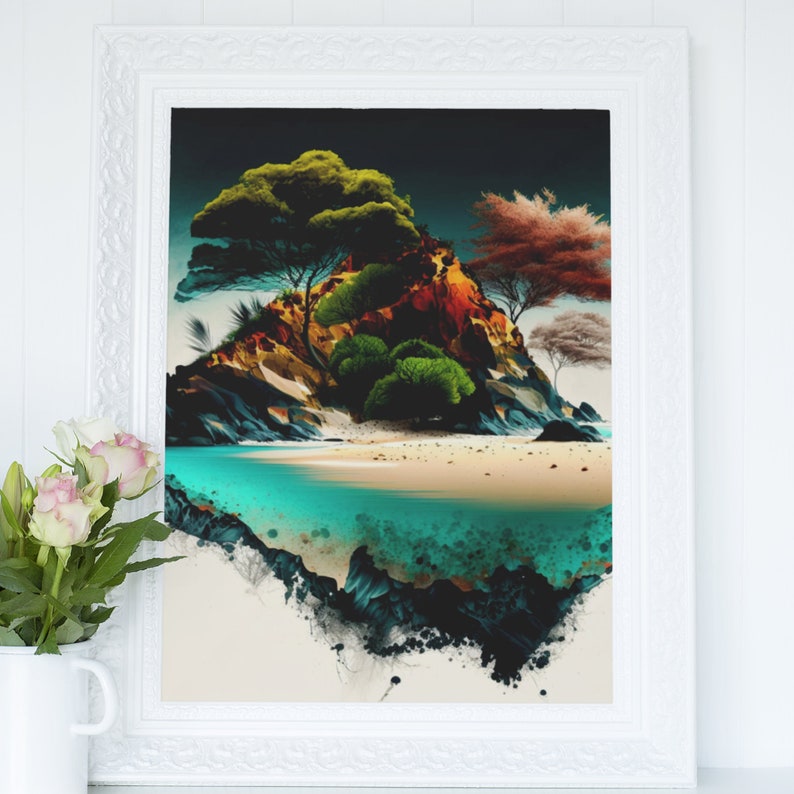 Oceanic Dreamscape Abstract Beach Digital Download Artwork - Etsy