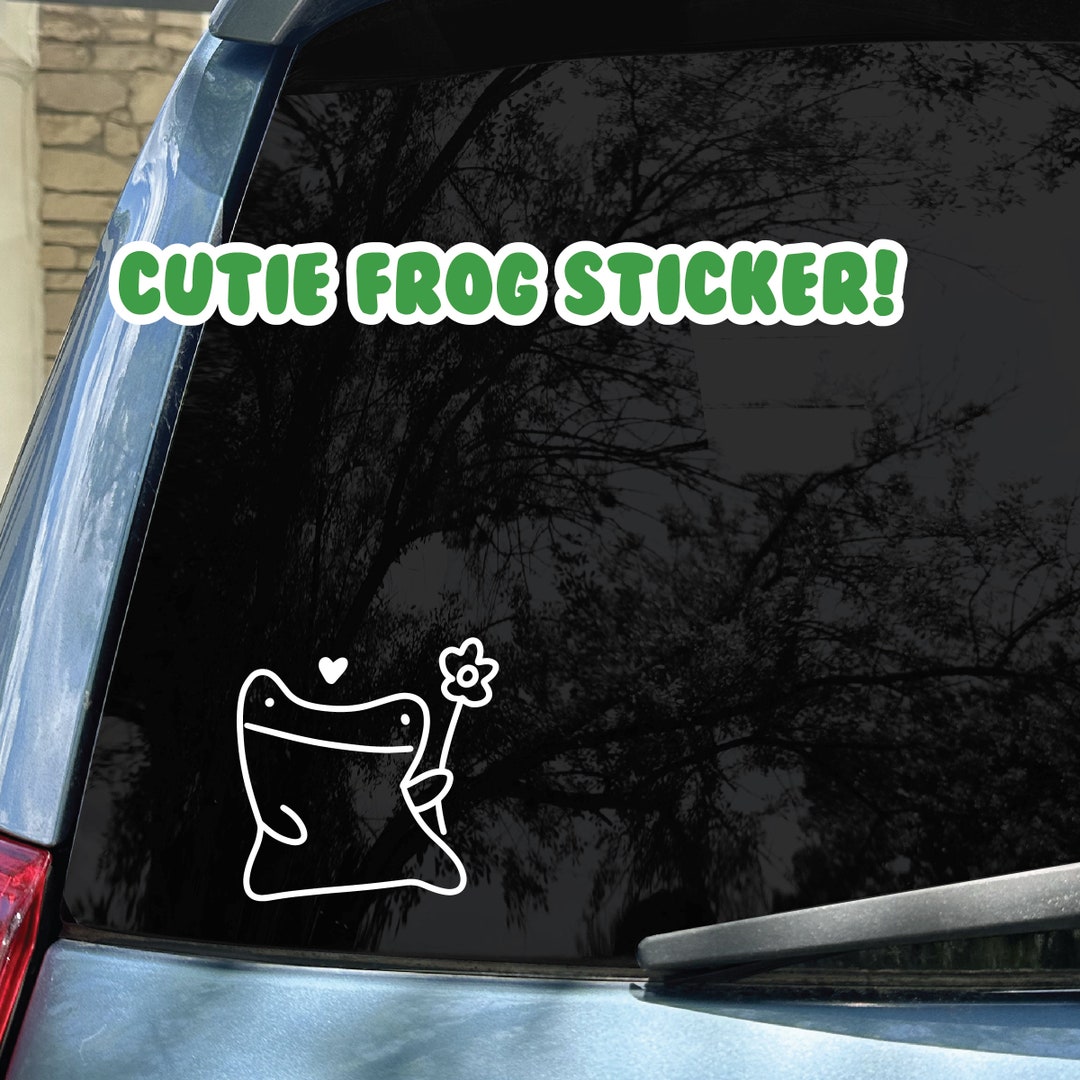 Frog Sticker for Car Cute Bumper Sticker for Girl Frog Decal Frog Vinyl ...