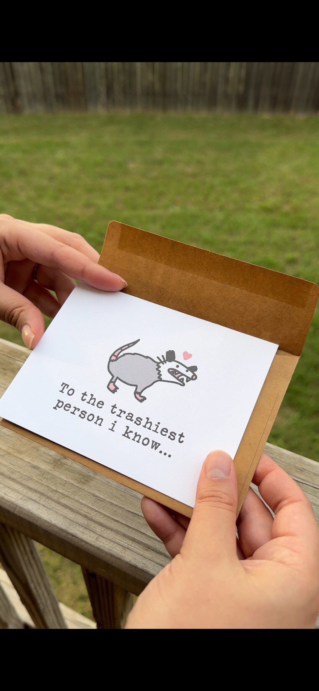 Possum Card for a Friend / Possum Birthday Card / Possum Card for ...