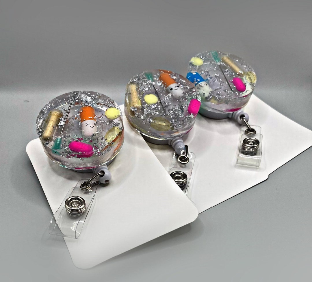 Personalized Pill Badge Reel/fun Badge Reel/id Card Holder/nurse Badge ...