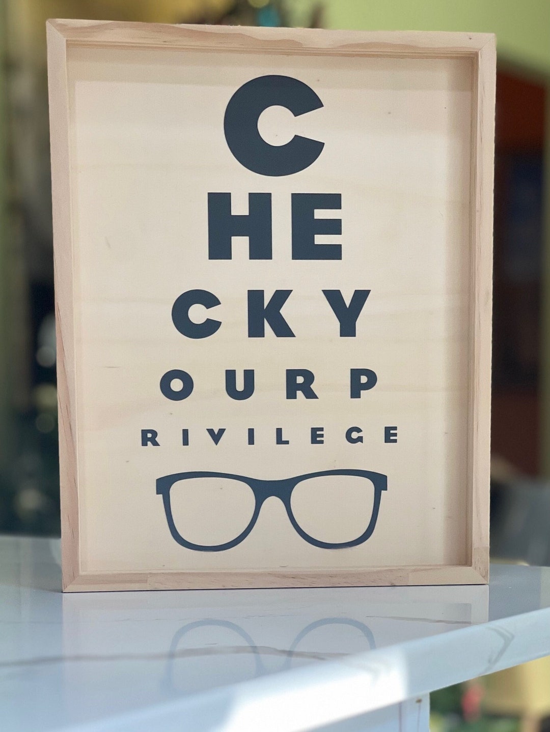 Check Your Privilege 11" X 14" Eye Chart. - Etsy