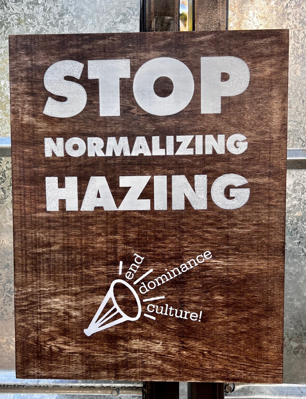 Stop Normalizing Hazing Sign - Etsy