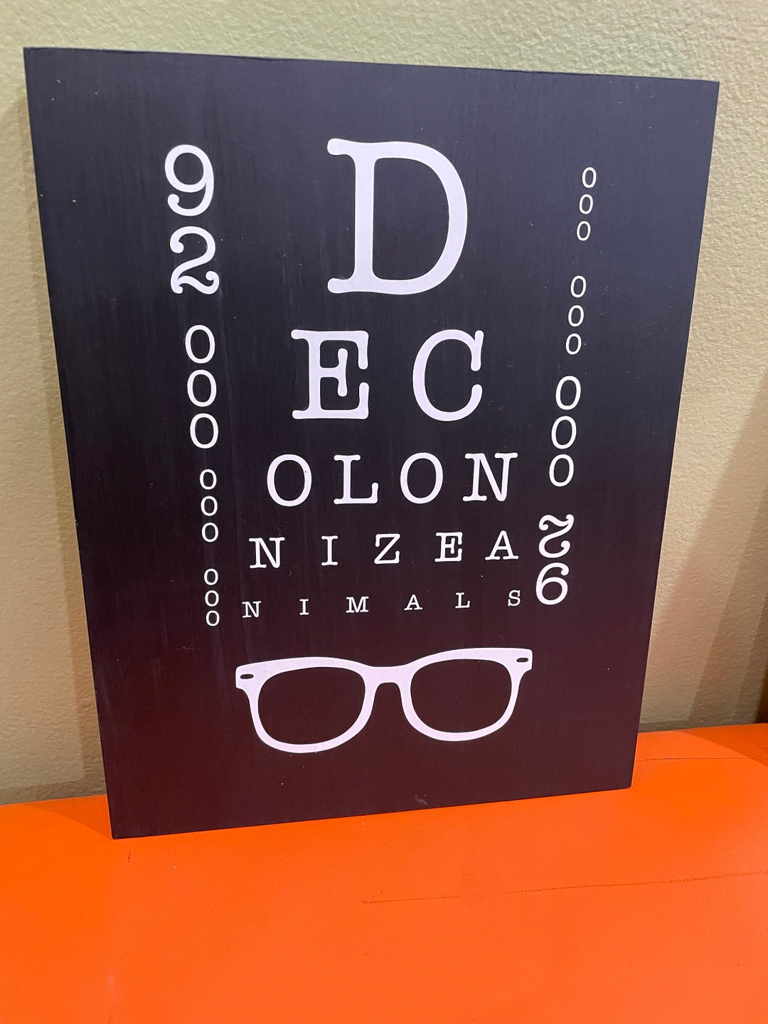 Decolonize Animals Eye Chart Sign - Etsy